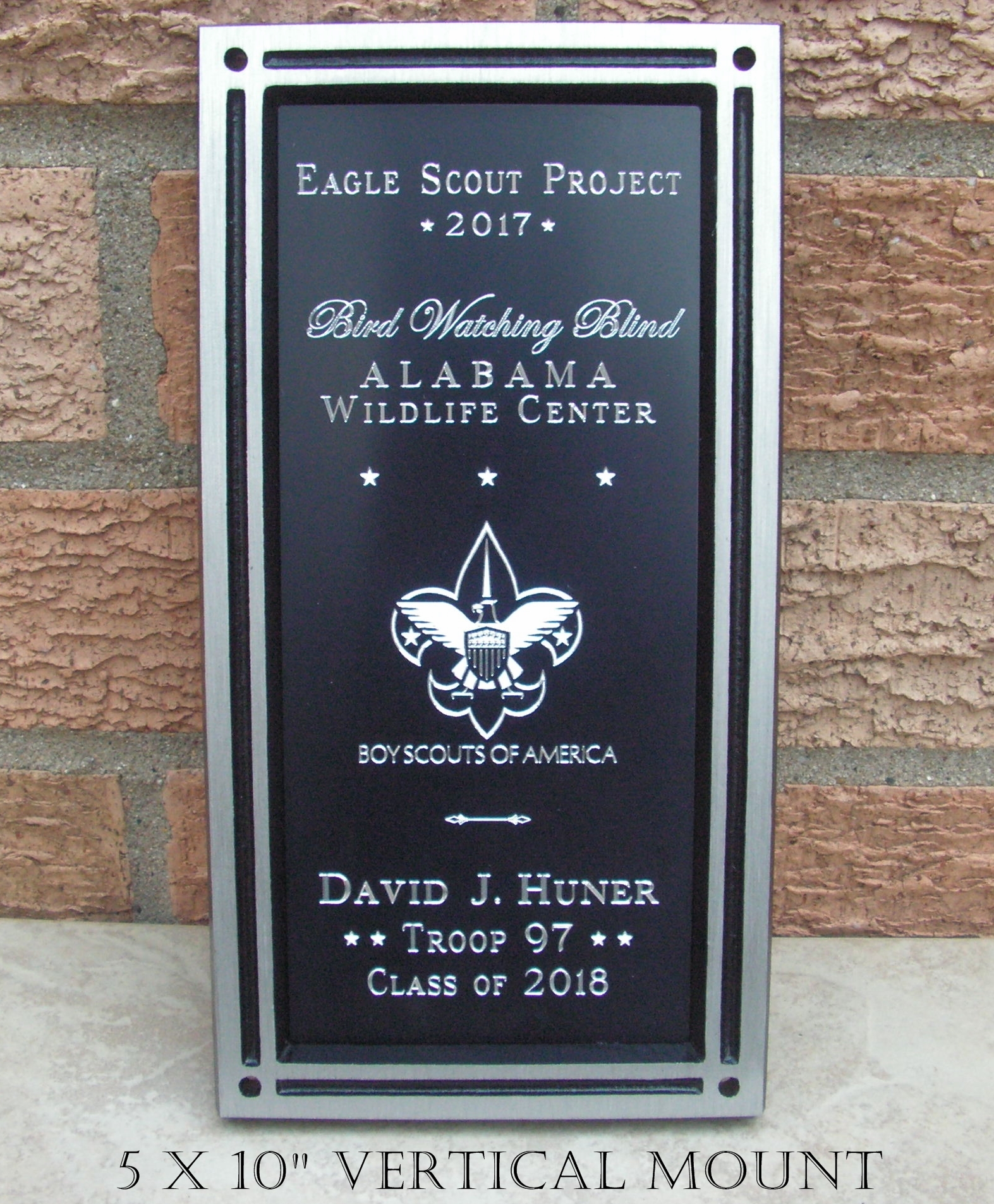 Eagle Scout project plaques, Cast alum - Screw/Stake/Post/Pole mount