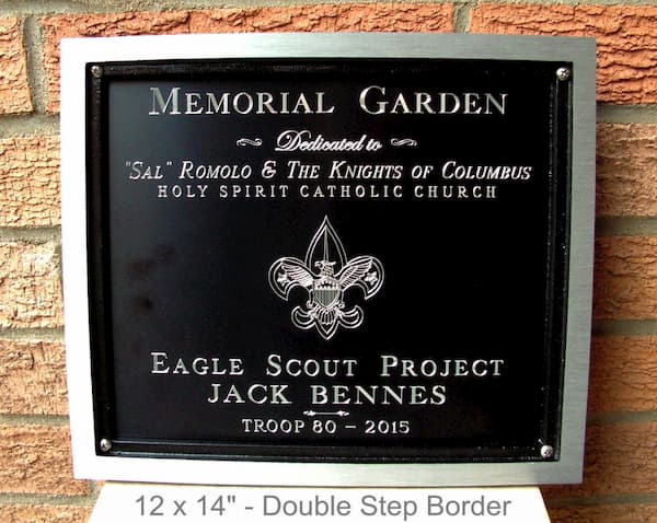 Eagle Scout project plaques, Cast alum - Screw/Stake/Post/Pole mount